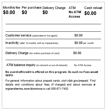 Fee Box | Dominos